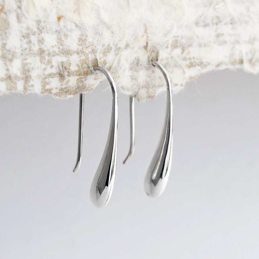 Sterling Silver Liquid Drop Earrings | Martha Jackson
