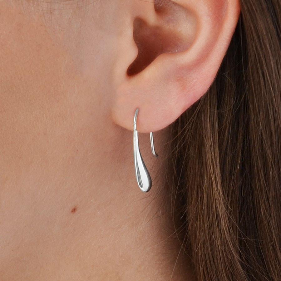 Sterling Silver Liquid Drop Earrings | Martha Jackson