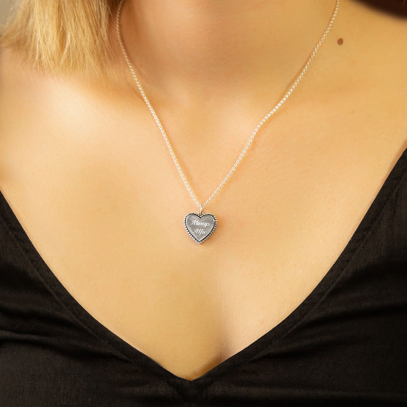 Engravable Heart Pendant | Sterling Silver | Martha Jackson