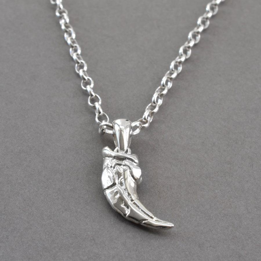 Sterling Silver Raptor Claw Necklace | Martha Jackson Jewellery