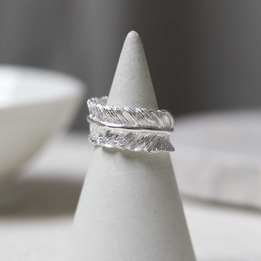 Sterling Silver Feather Ring | Affordable Jewellery - Martha Jackson
