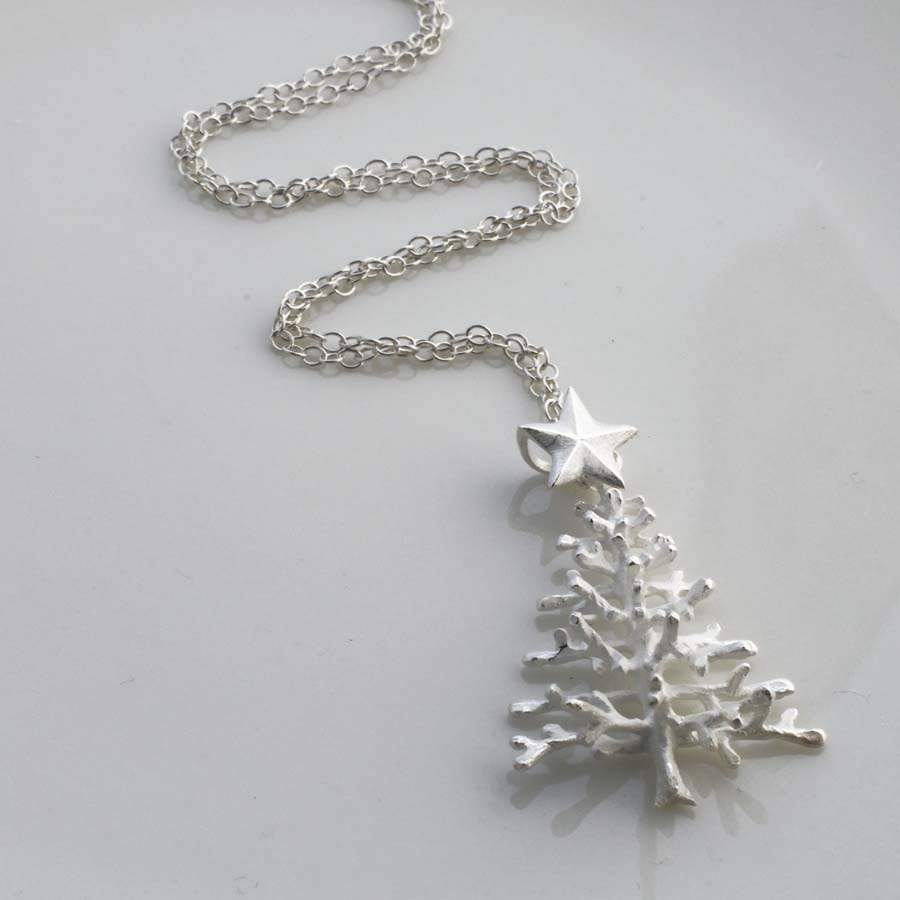Sterling Silver Christmas Tree Necklace | Martha Jackson Jewellery