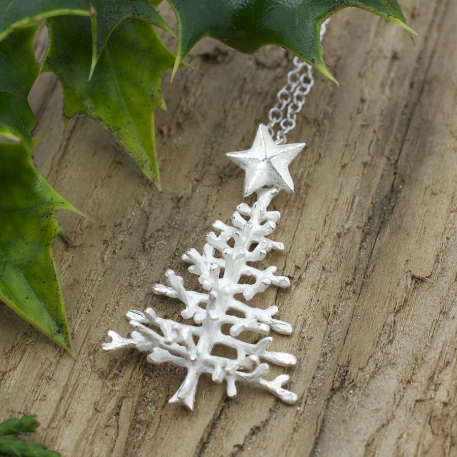 Sterling Silver Christmas Tree Necklace | Martha Jackson Jewellery