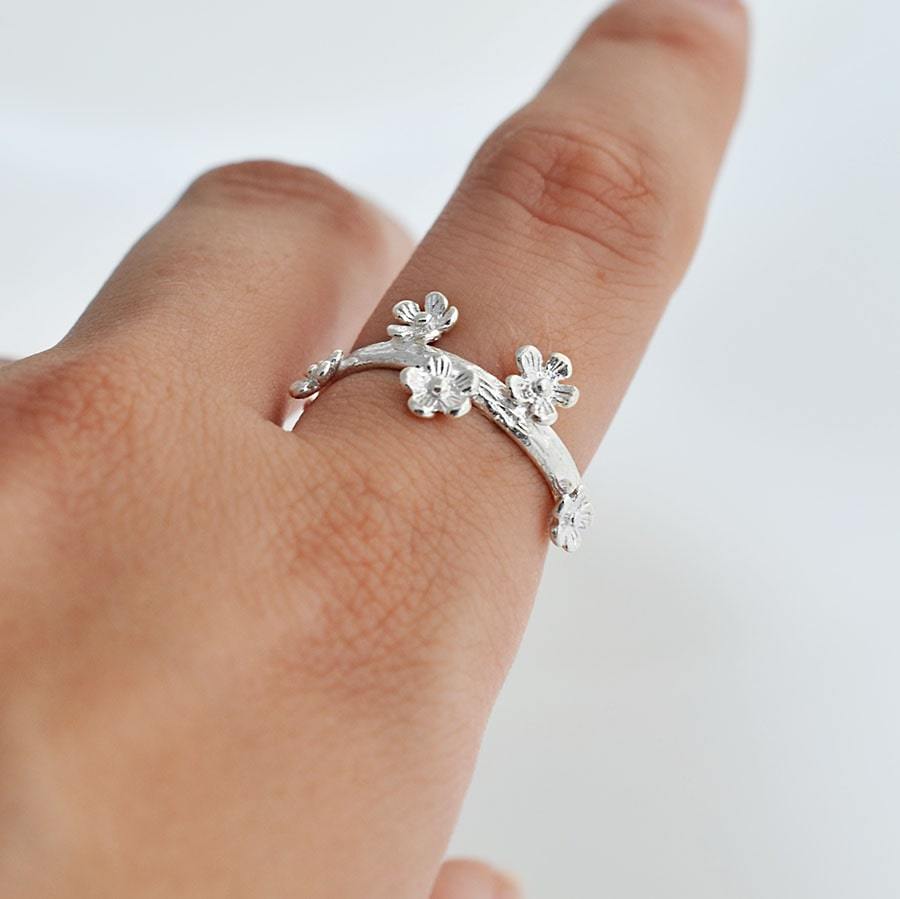 Sterling Silver Forget Me Not Ear Climbers | Affordable - Martha Jackson