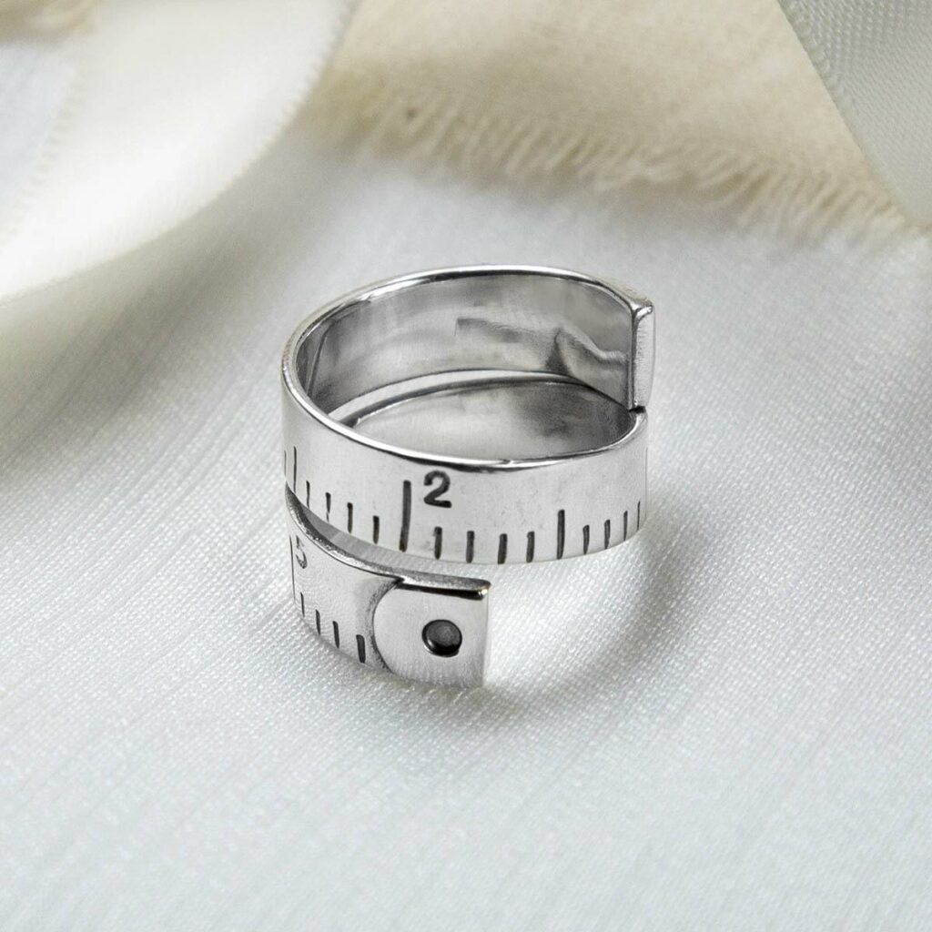 Sterling Silver Adjustable Measuring Tape Ring - Martha Jackson