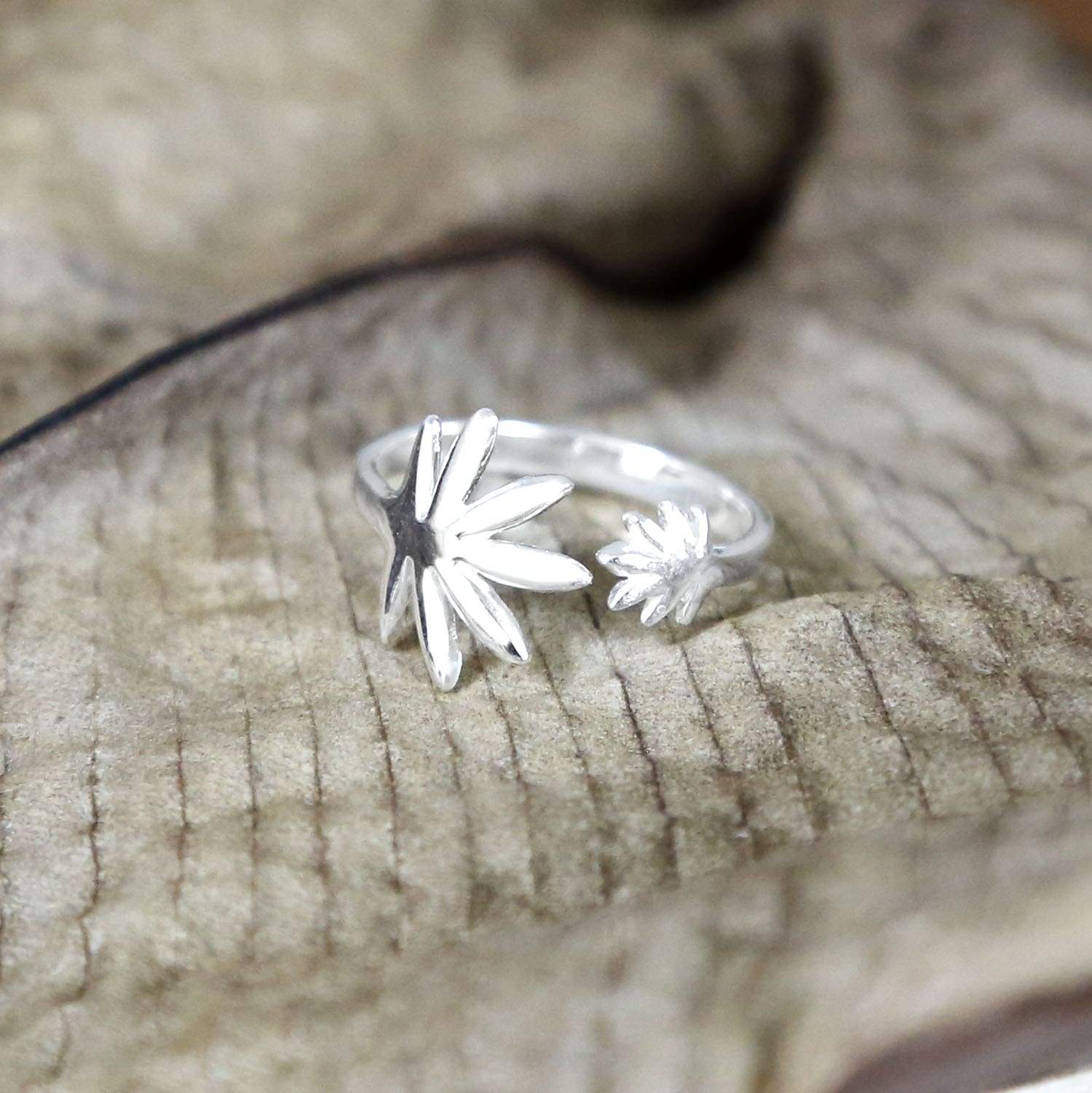 Sterling Silver Adjustable Palm Tree Ring | Affordable Jewellery ...