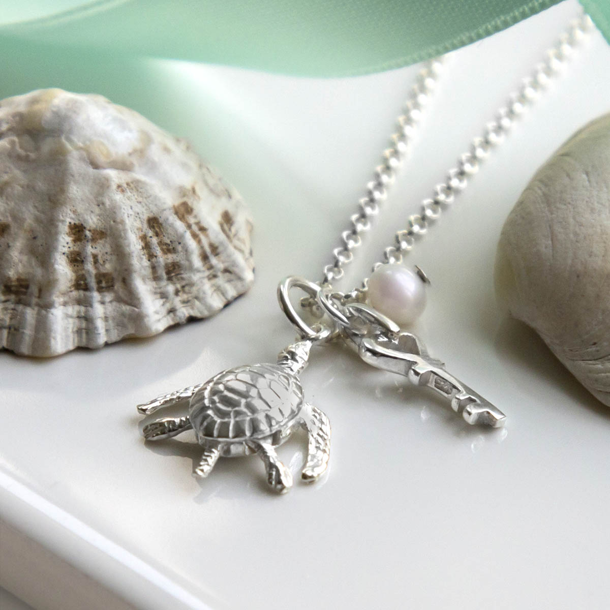 Sterling Silver Turtle Necklace Martha Jackson