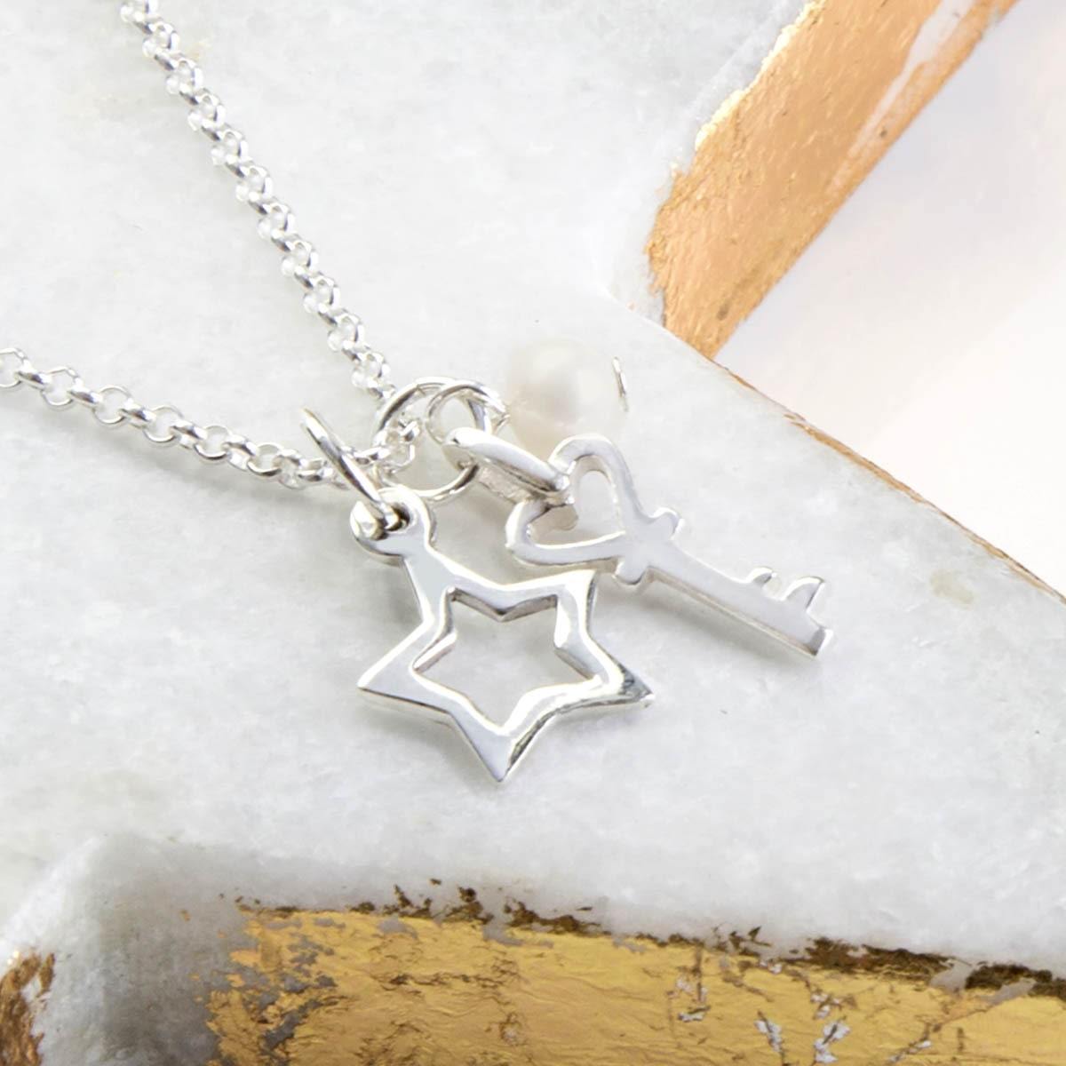 Sterling Silver Twinkle Star Necklace | Martha Jackson