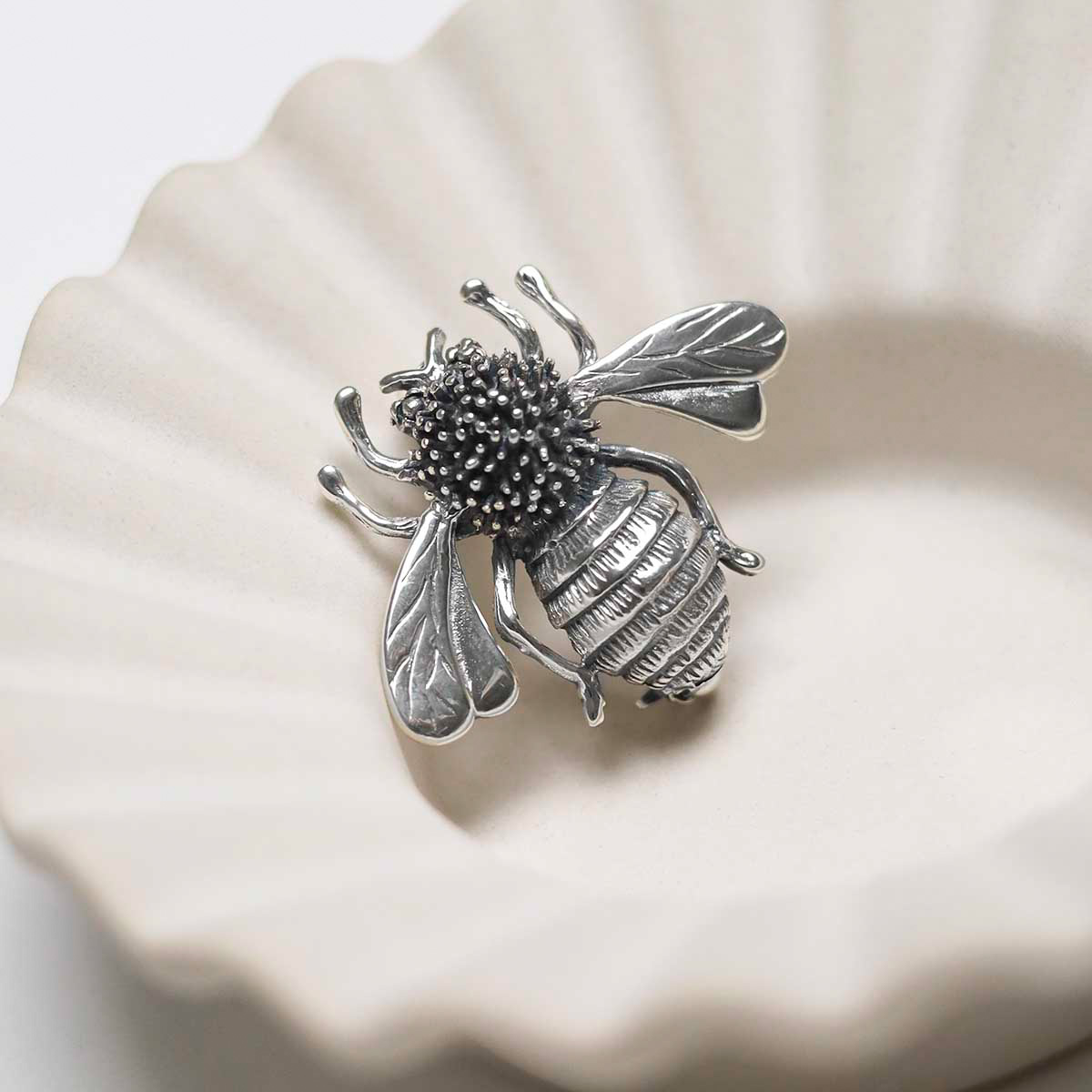 Sterling Silver Bee Brooch | Martha Jackson