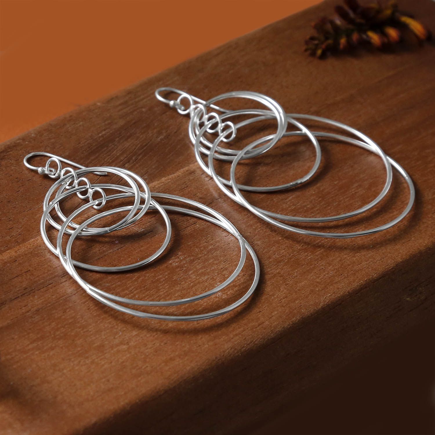 Sterling Silver Oval Loop Hoop Earrings | Affordable - Martha Jackson