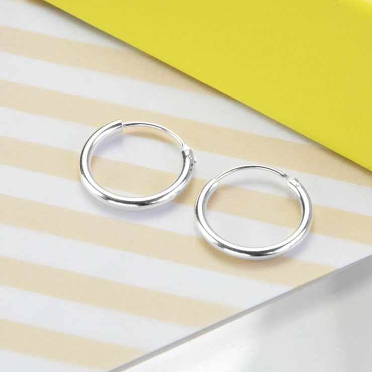 Sterling Silver 16mm Hoop Earrings | Martha Jackson