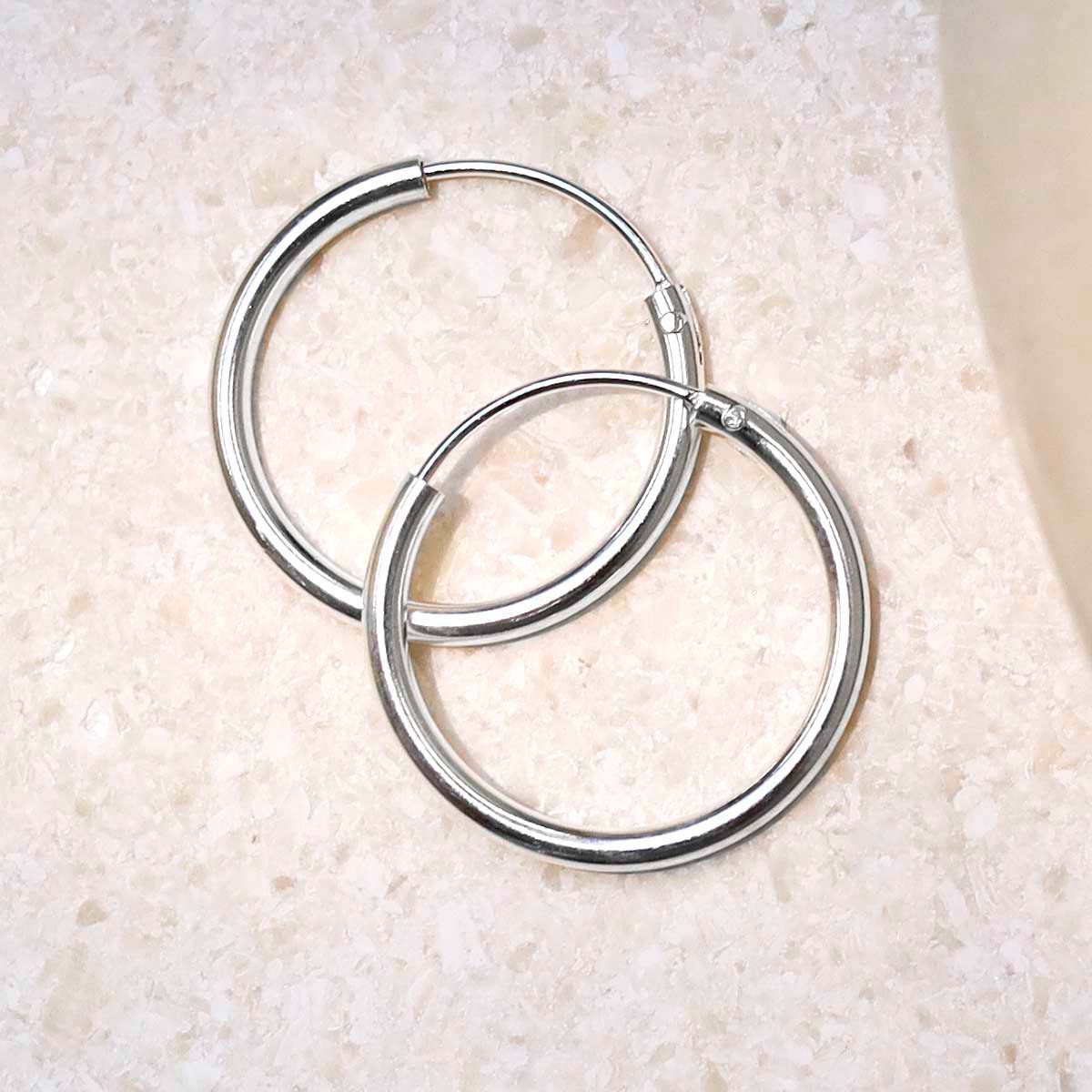 Sterling Silver 20mm Hoop Earrings | Affordable - Martha Jackson