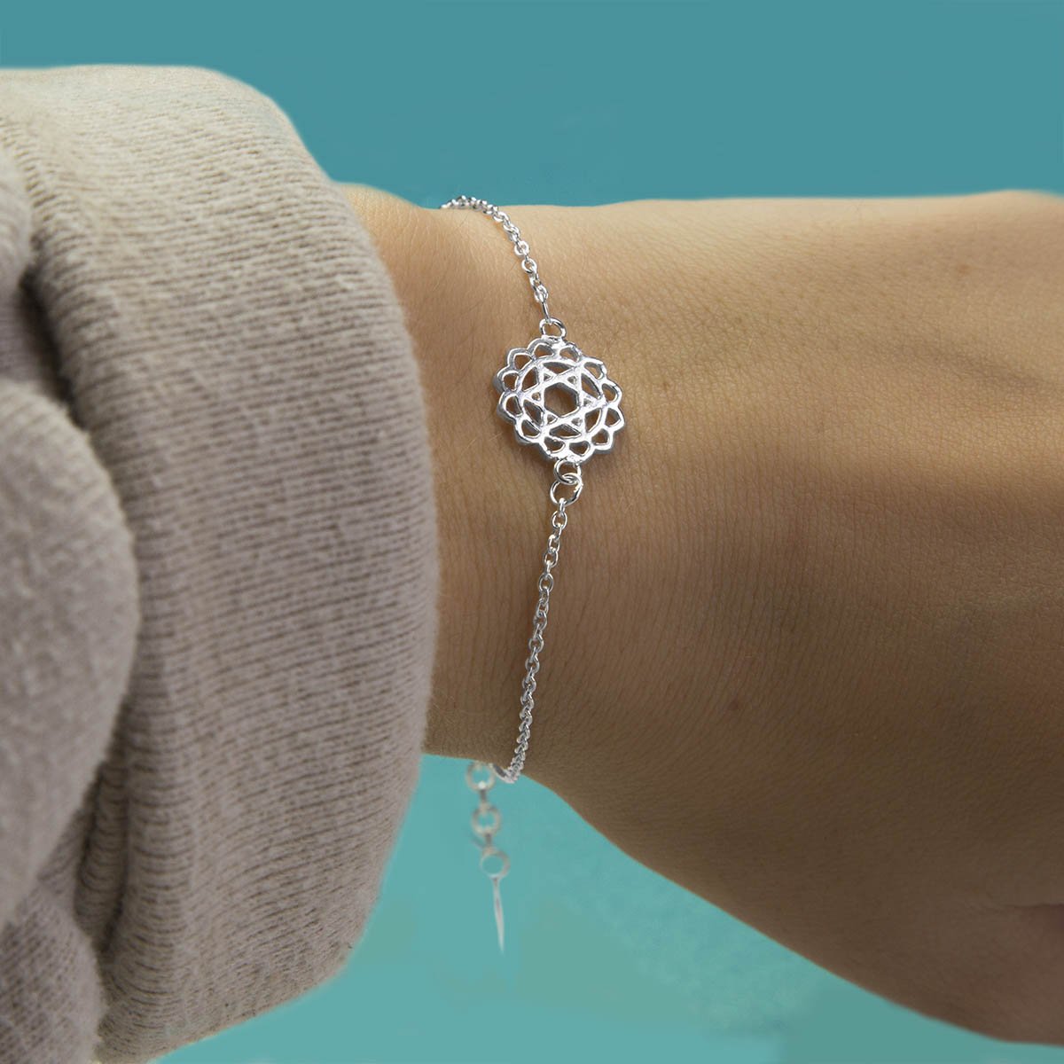 Sterling Silver Heart Chakra Bracelet Martha Jackson