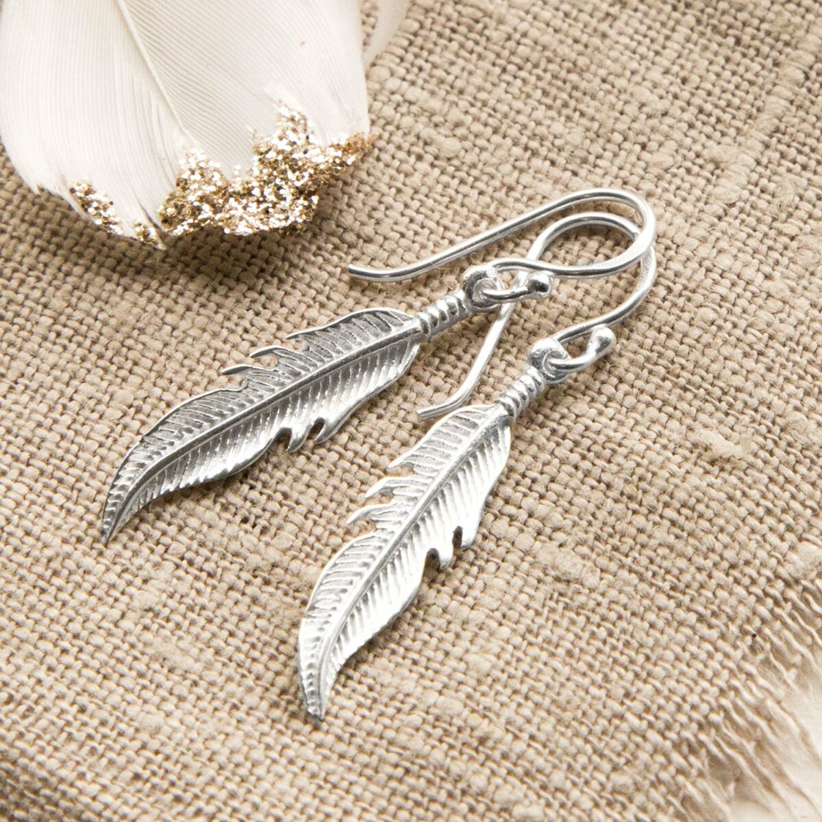 Sterling Silver Moonstone Feather Ring | Affordable Jewellery - Martha ...