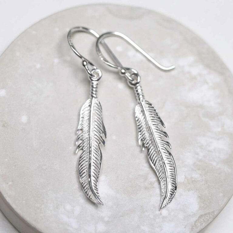 Sterling Silver Moonstone Feather Ring | Affordable Jewellery - Martha ...