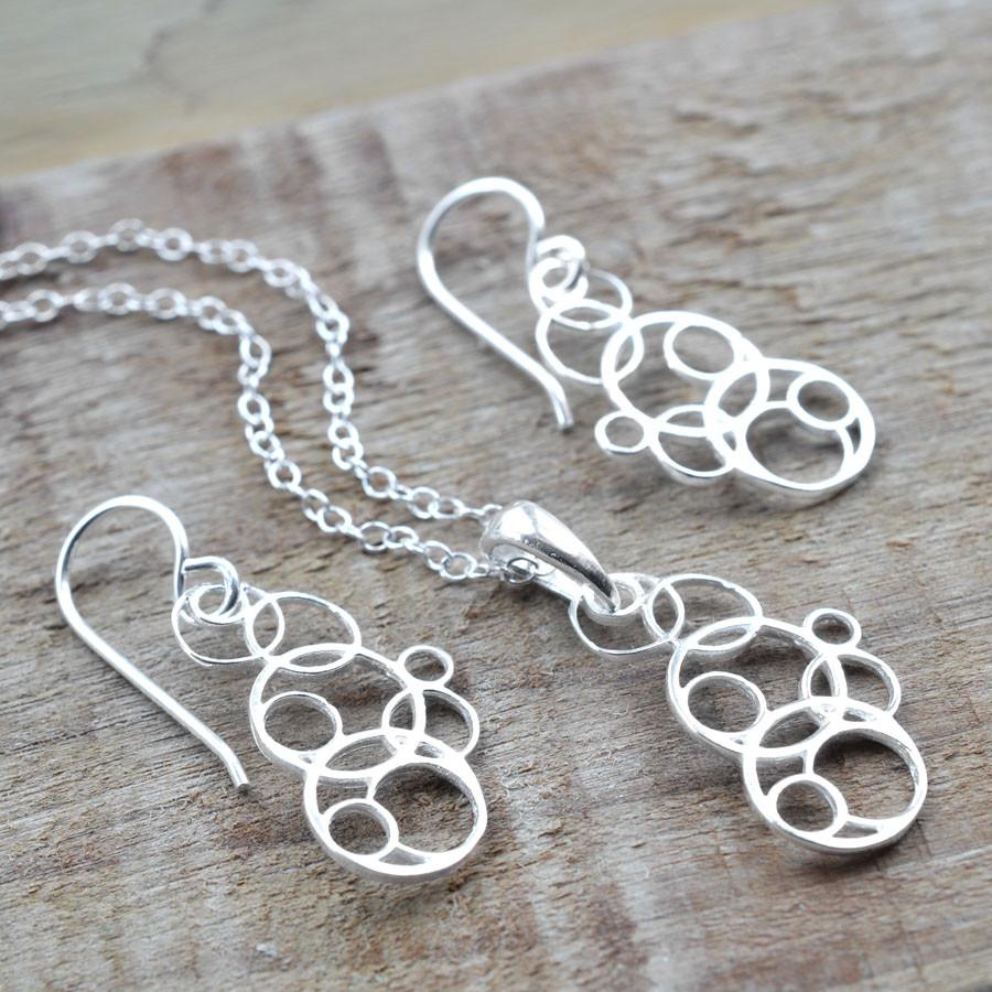 Sterling Silver Bubbles Necklace | Martha Jackson