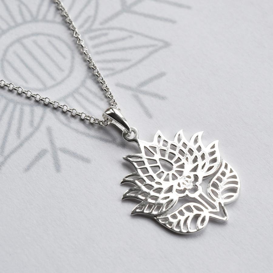 Sterling Silver Flowering Lotus Jewellery Set | Martha Jackson