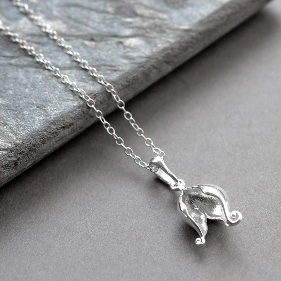 Sterling Silver Split Pod Necklace | Martha Jackson