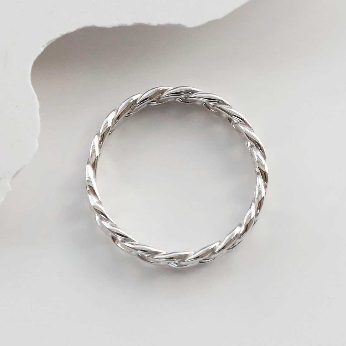 Sterling Silver Curb Chain Ring | Affordable Jewellery - Martha Jackson