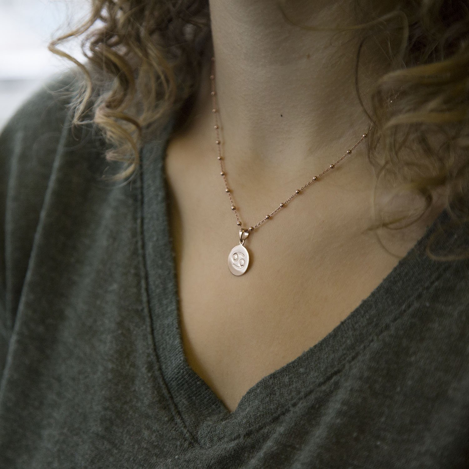 Rose Gold Plated Sterling Silver Taurus Star Sign Necklace | Martha Jackson
