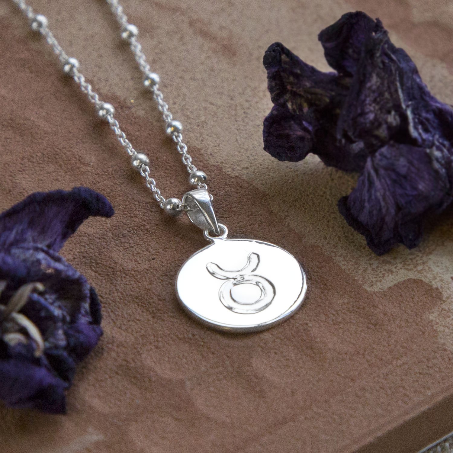 Sterling Silver Taurus Star Sign Necklace | Martha Jackson