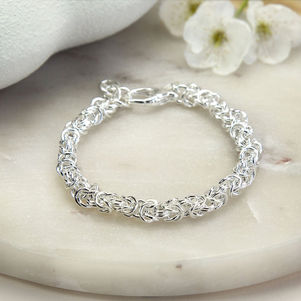Silver bracelet with circles store
