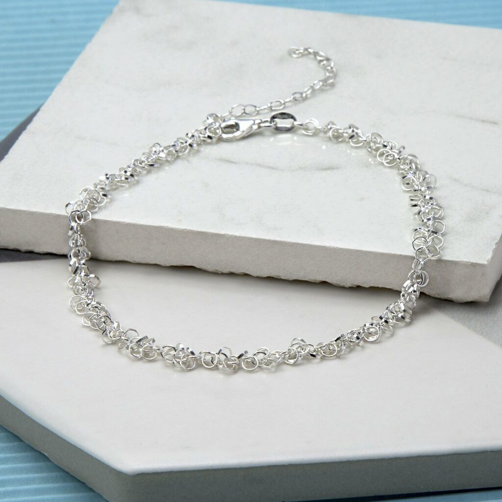 Sterling Silver Dew Drop Anklet | Affordable Jewellery - Martha Jackson