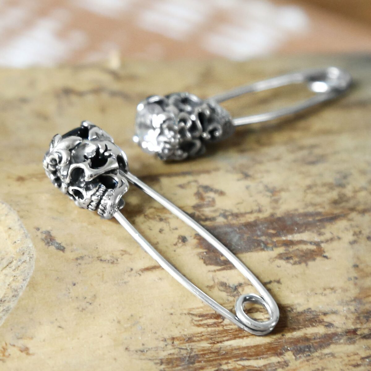 Sterling Silver Skull Pin | Martha Jackson
