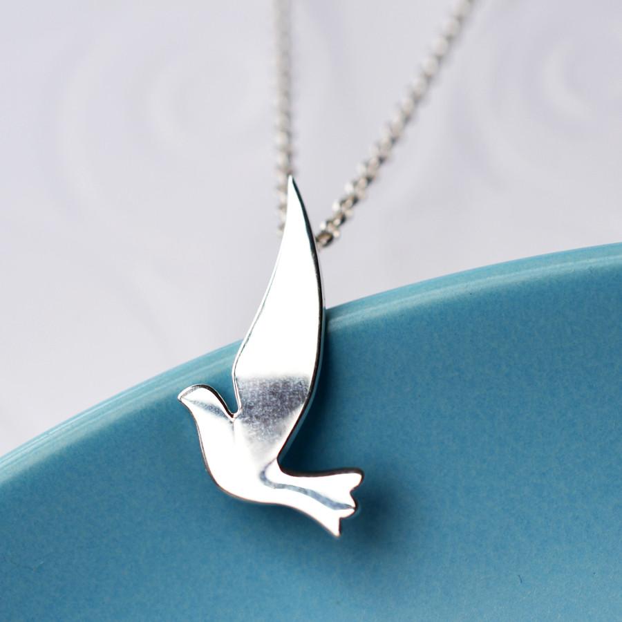 Sterling Silver Dove Necklace | Martha Jackson