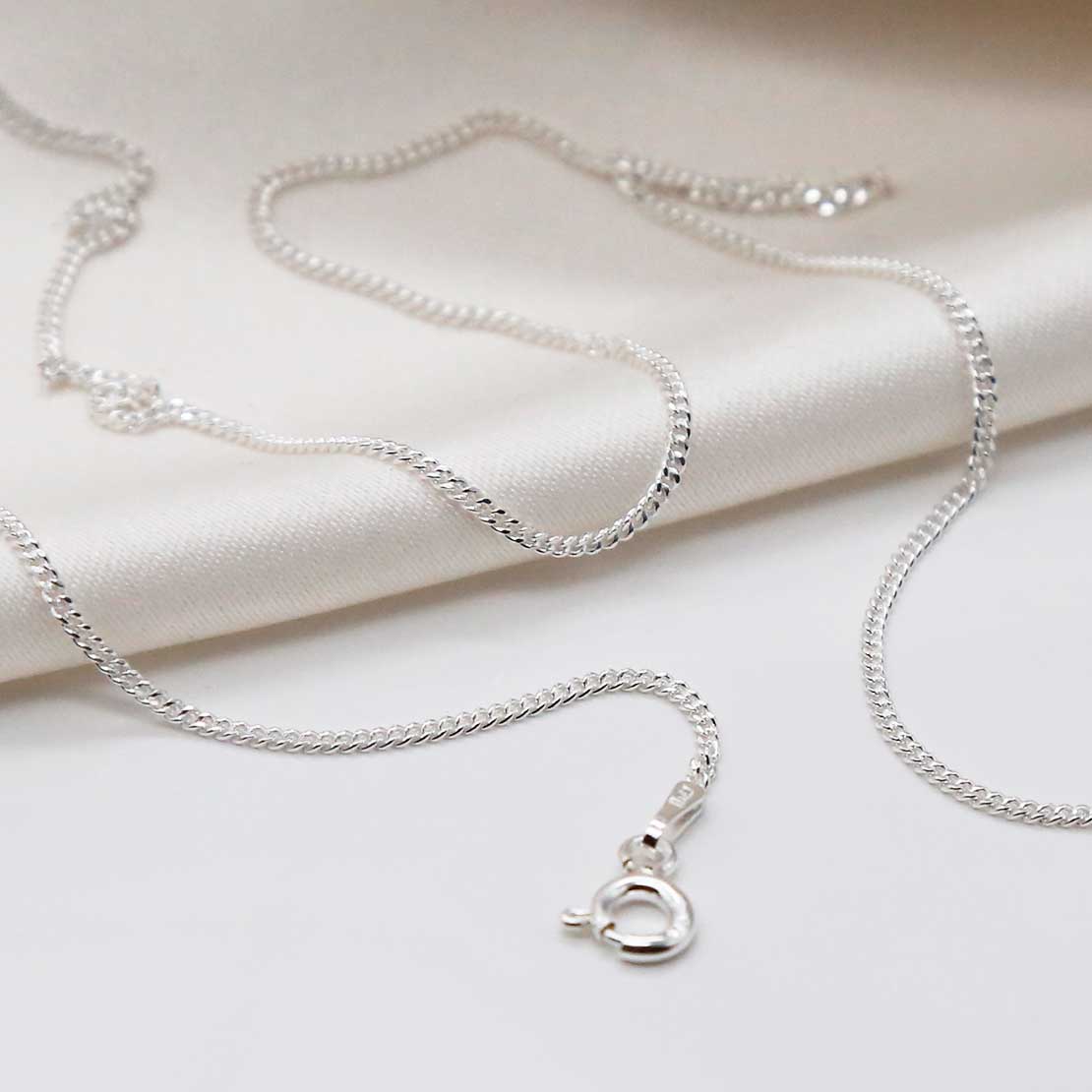 Fine Silver Curb Chain at Joshua Mayes blog