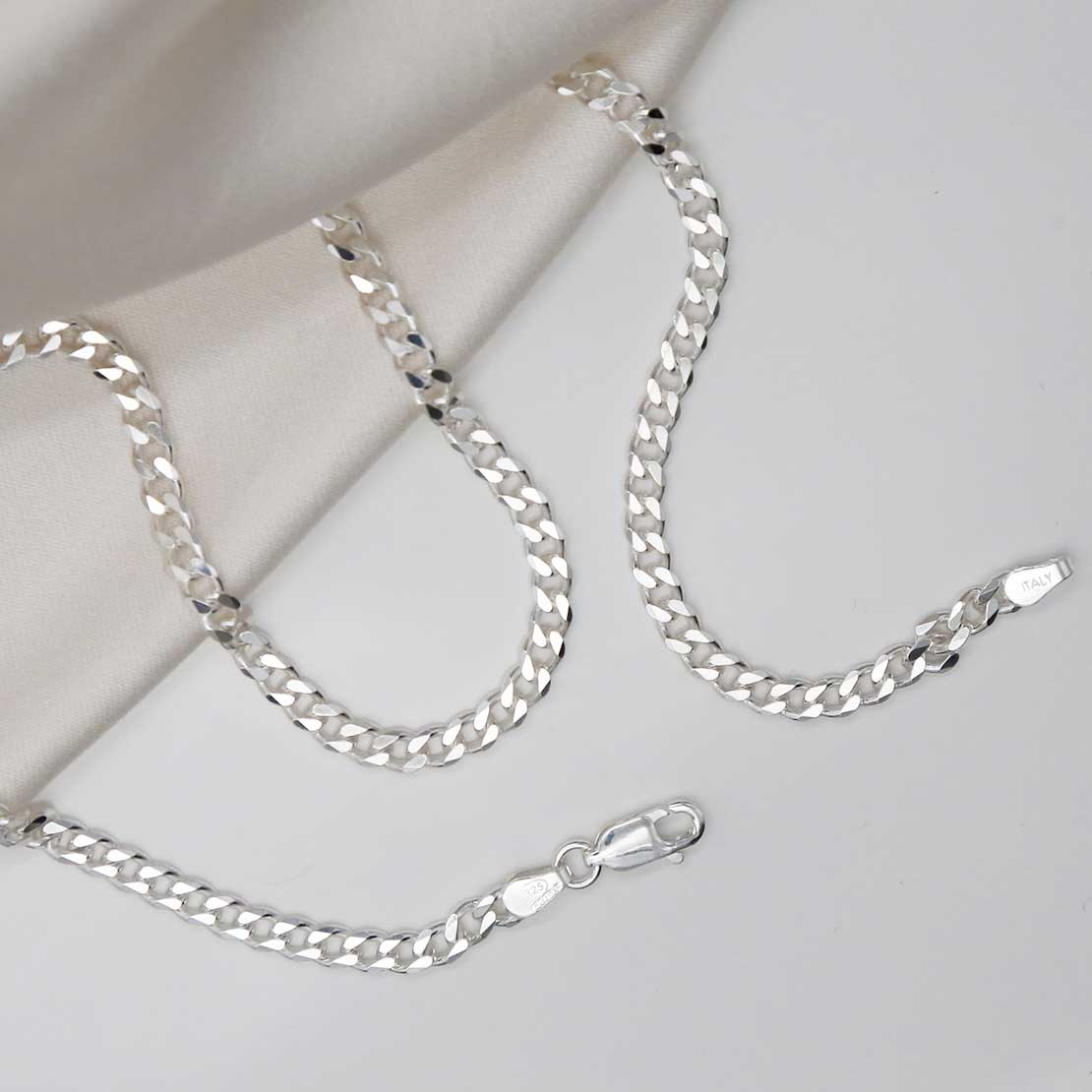 Heavy Sterling Silver Curb Chain | Affordable - Martha Jackson