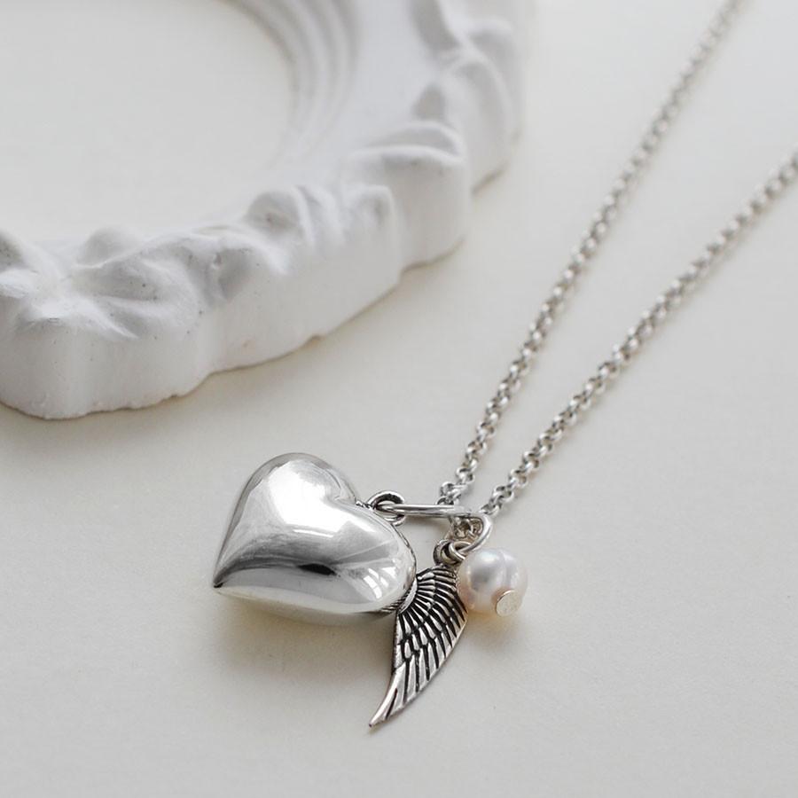 Sterling Silver Love Heart Necklace | Affordable Silver - Martha Jackson