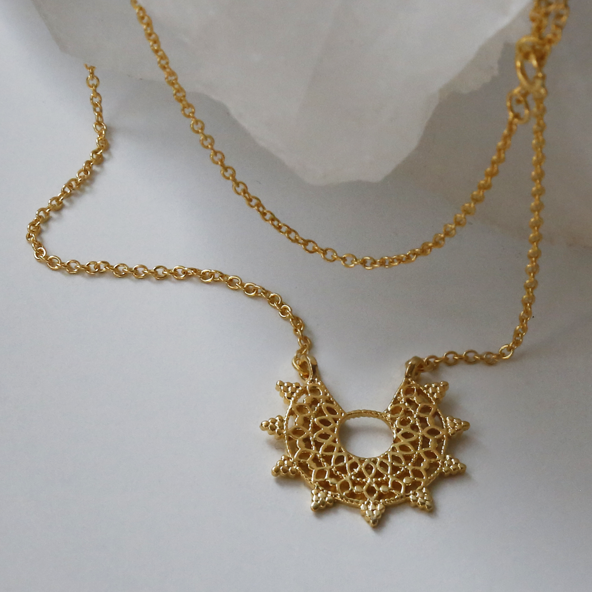 Gold Plated Silver Medina Necklace | Martha Jackson