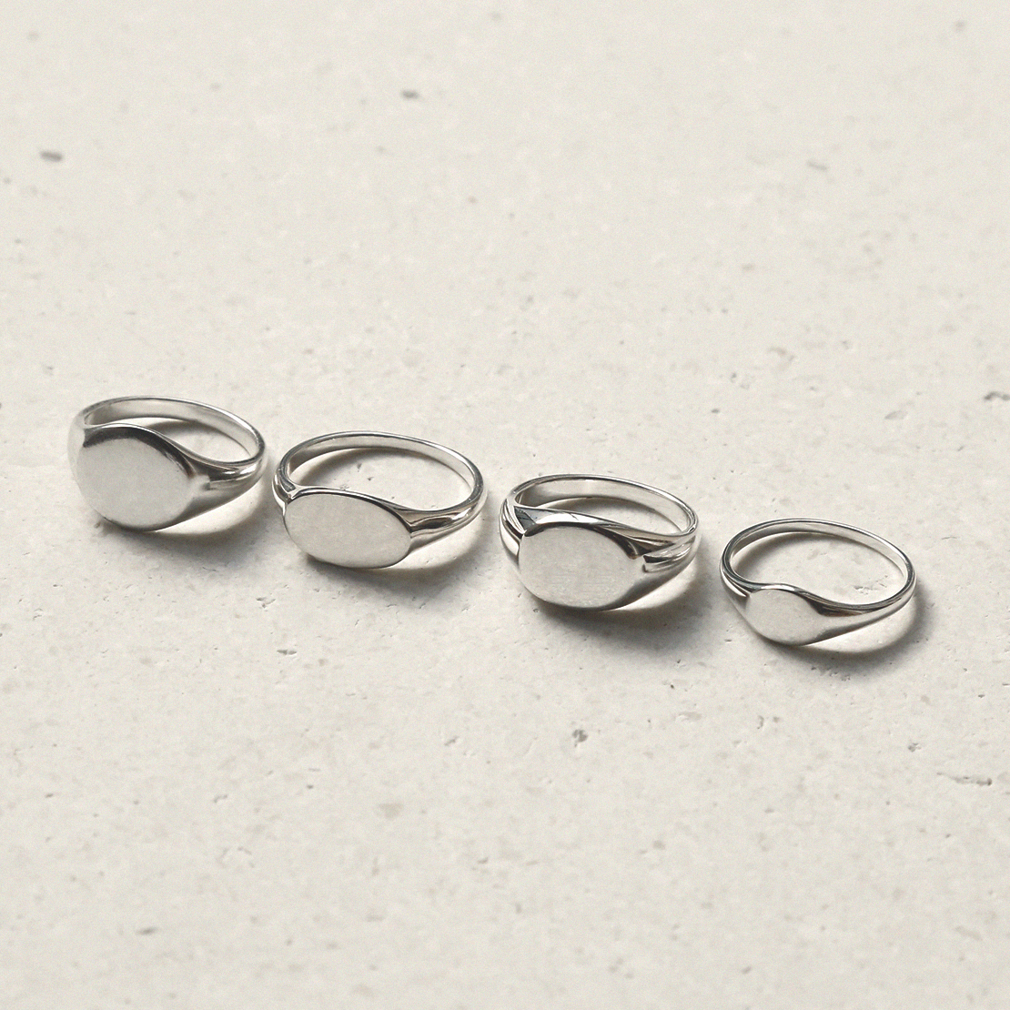 Sterling Silver Oval Pinky Signet Ring | Affordable Silver - Martha Jackson