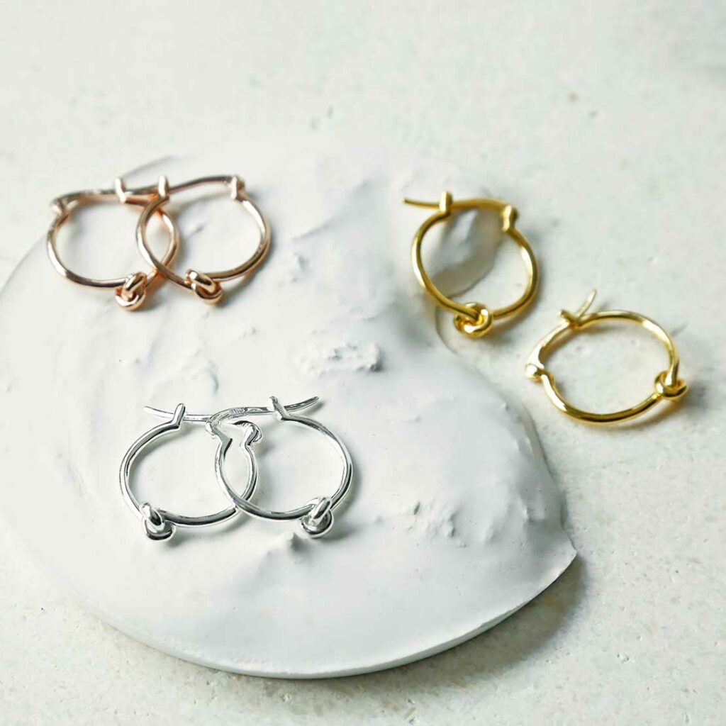 Sterling Silver Knot Hoop Earrings | Affordable Jewellery - Martha Jackson