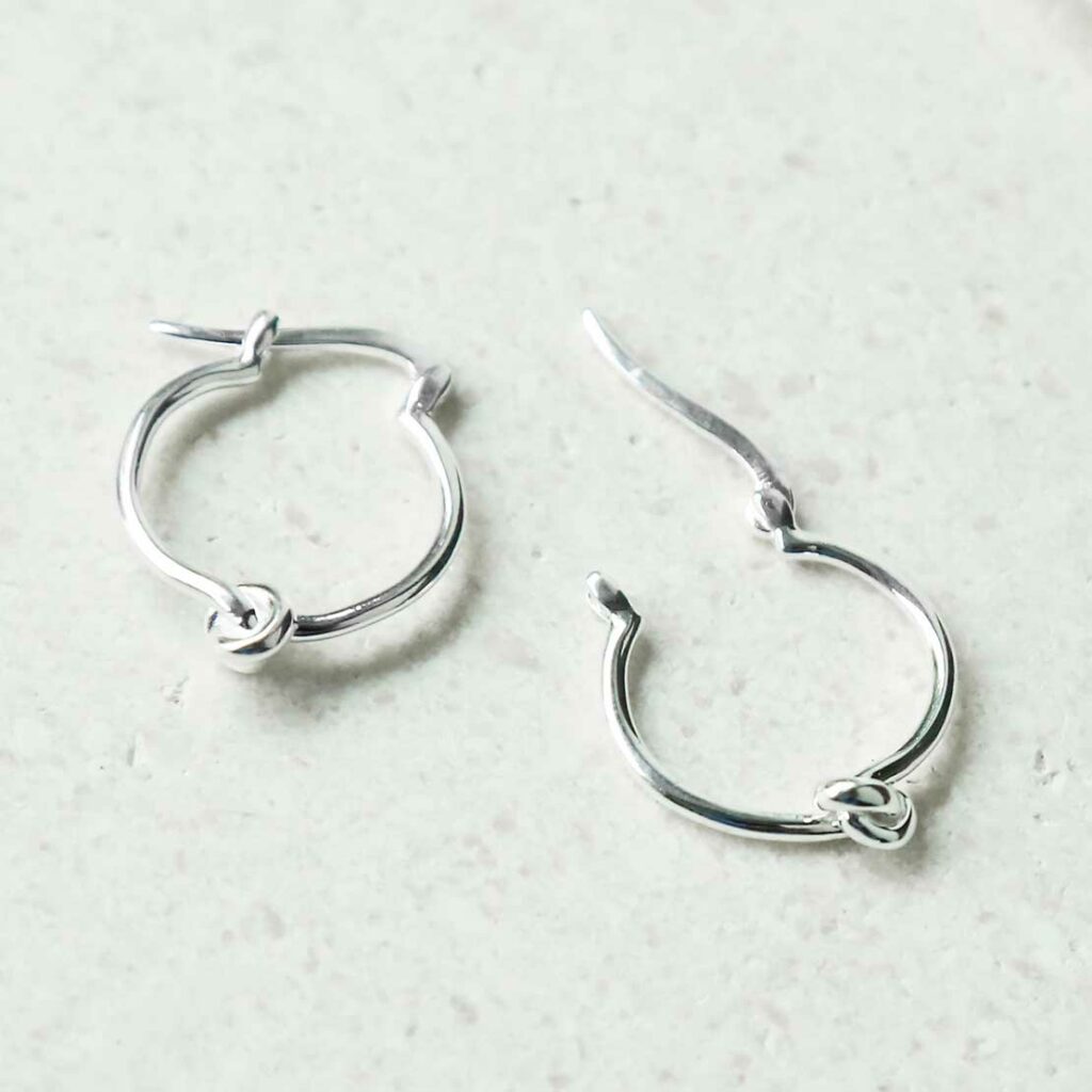 Sterling Silver Knot Hoop Earrings | Affordable Jewellery - Martha Jackson