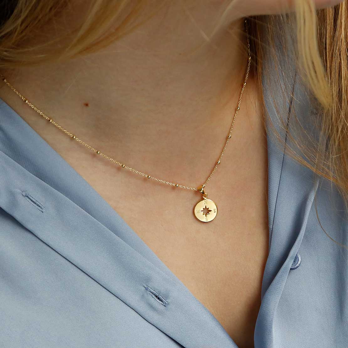 Gold Plated Sterling Silver Wanderlust Pendant Necklace Martha Jackson