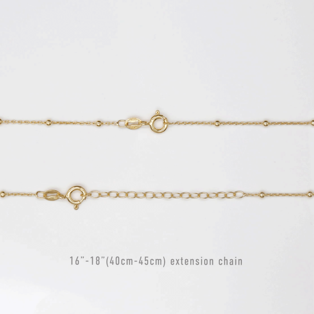 Gold Plated Sterling Silver Satellite Chain Necklace (16-24") | Martha ...