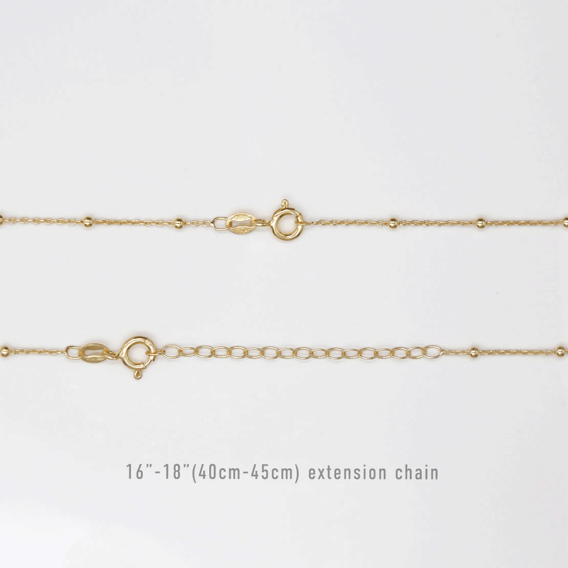 Gold Plated Sterling Silver Satellite Chain Necklace (16-24") | Martha ...