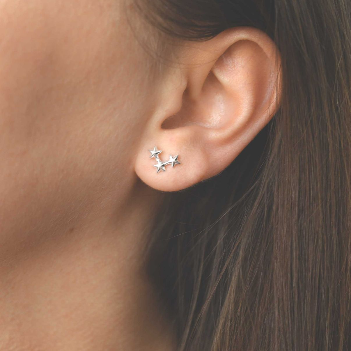Sterling Silver Triple Solid Star Studs | Affordable Silver - Martha ...