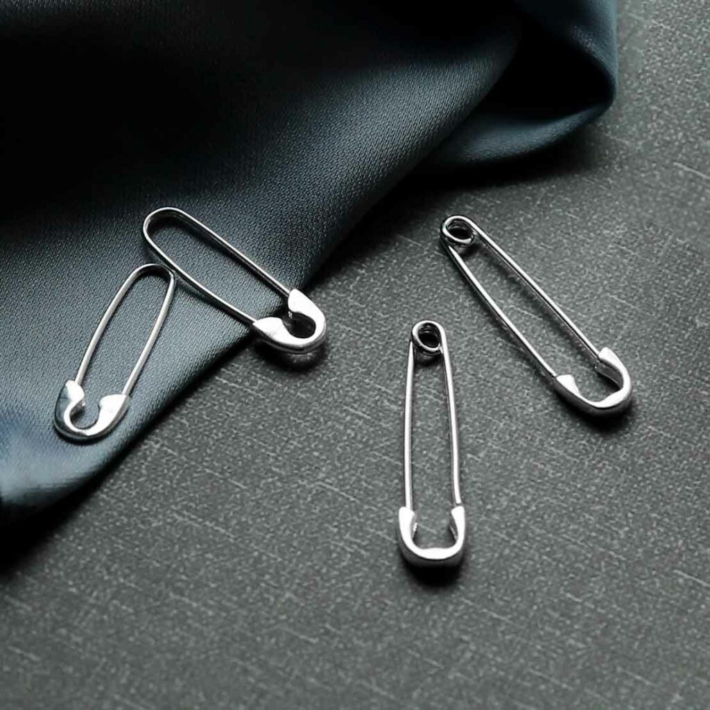 Sterling Silver Safety Pin Earrings | Large | Martha Jackson