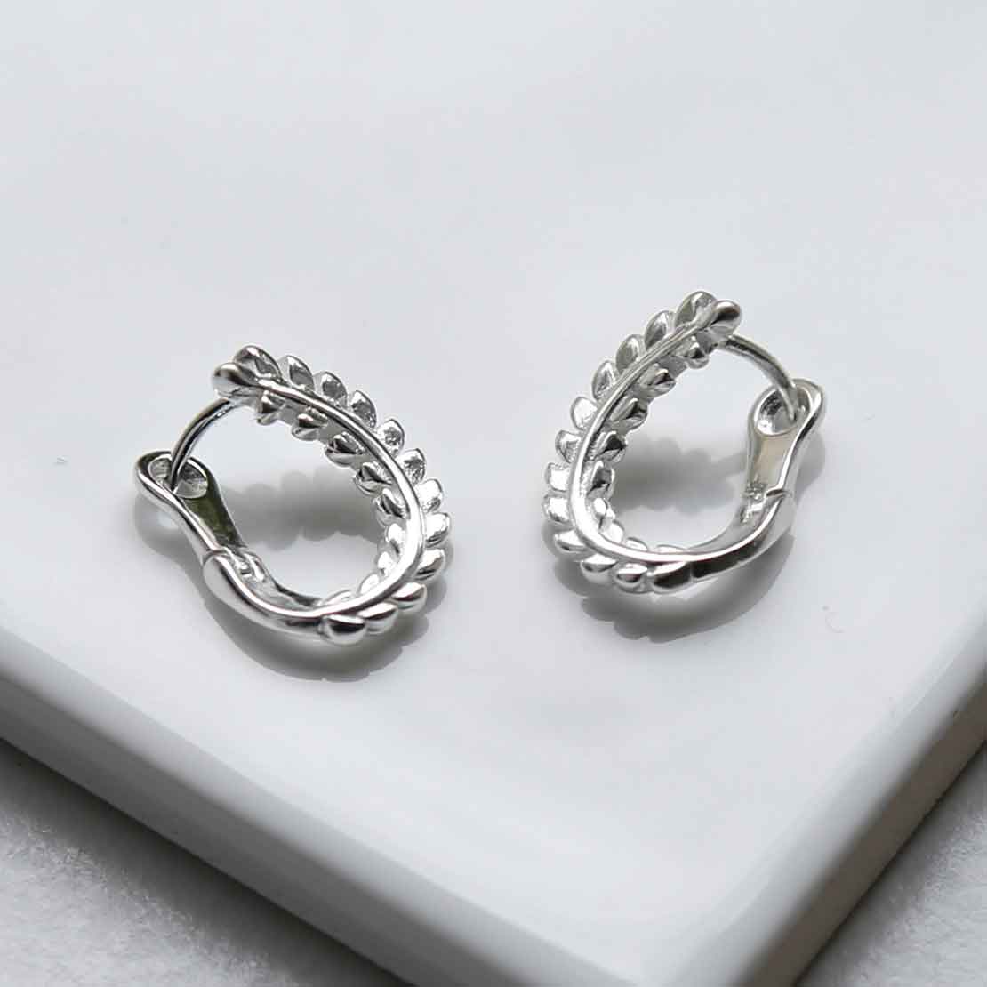 Sterling Silver Laurel Hoops | Affordable Silver Jewellery - Martha Jackson