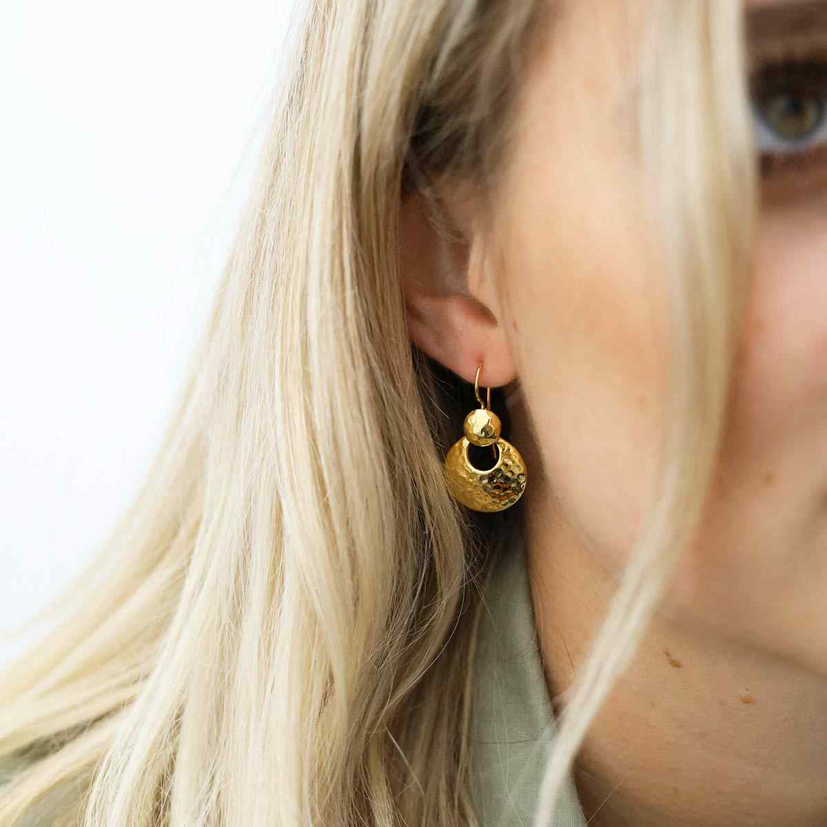 Gold Plated Silver Eclipse Earrings | Affordable Jewellery - Martha Jackson