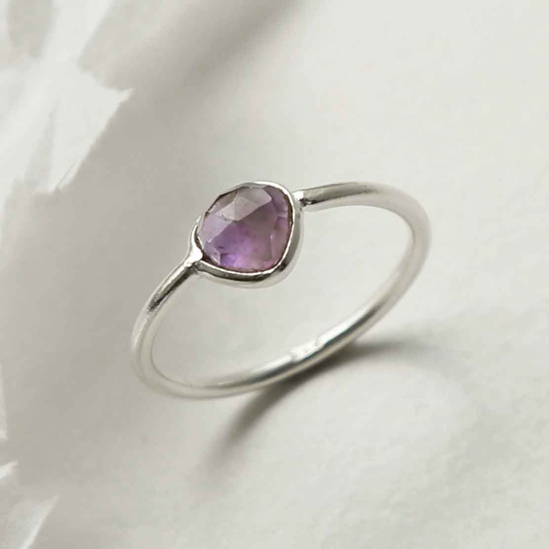 Sterling Silver Amethyst Ring | Affordable Jewellery - Martha Jackson