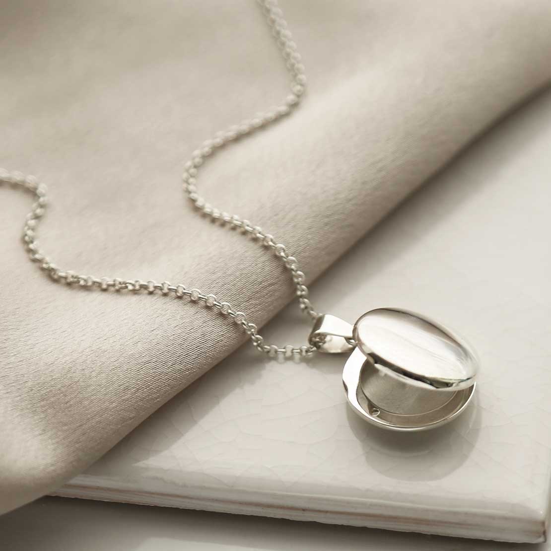 Sterling Silver Round Locket | Affordable Silver Jewellery - Martha Jackson