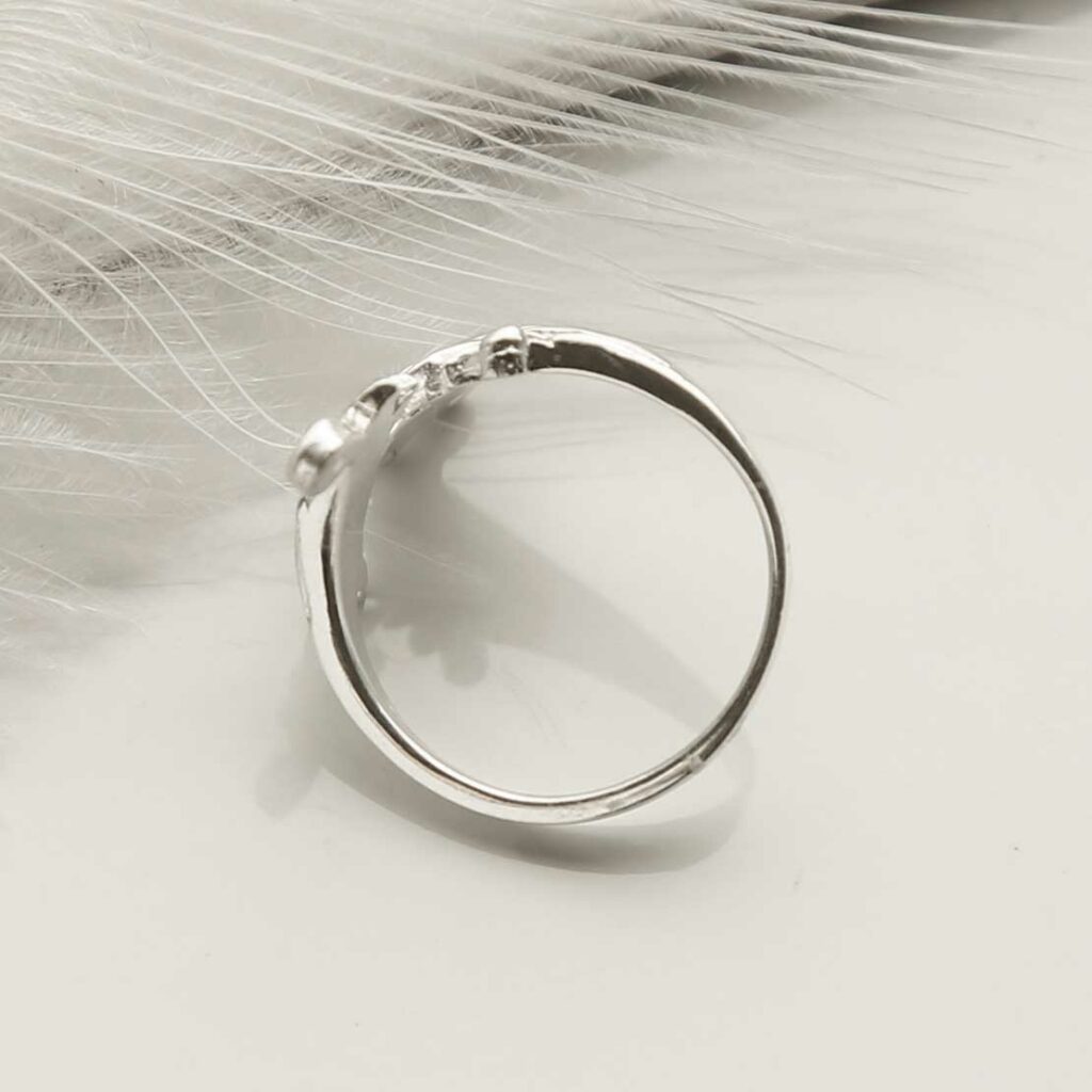 Sterling Silver Wings Adjustable Ring | Affordable - Martha Jackson