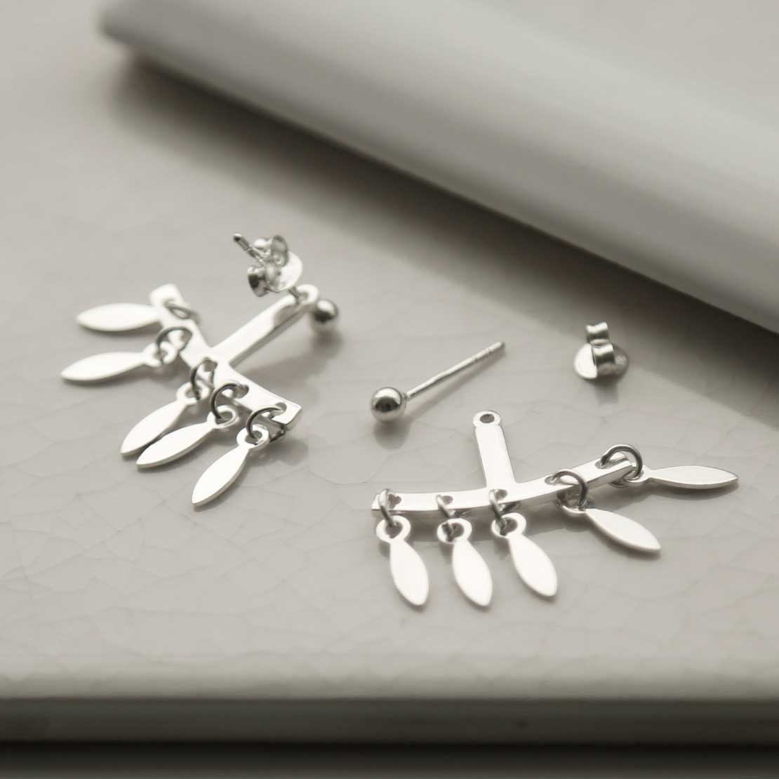 Sterling Silver Two Way Chandelier Studs | Affordable - Martha Jackson