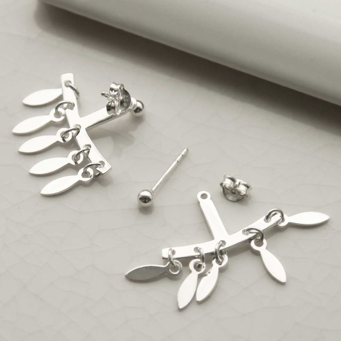 Sterling Silver Two Way Chandelier Studs | Affordable - Martha Jackson
