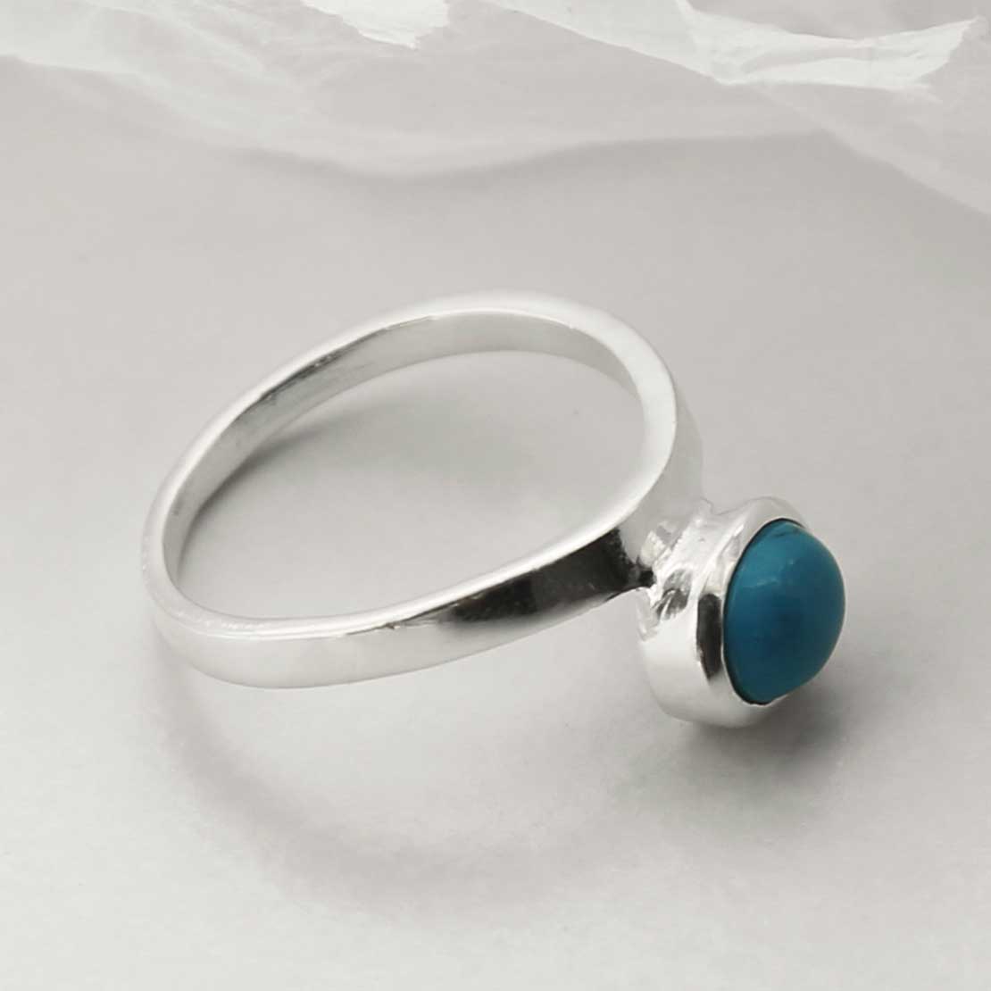 Sterling Silver Turquoise Stacking Ring | Affordable Jewellery - Martha ...