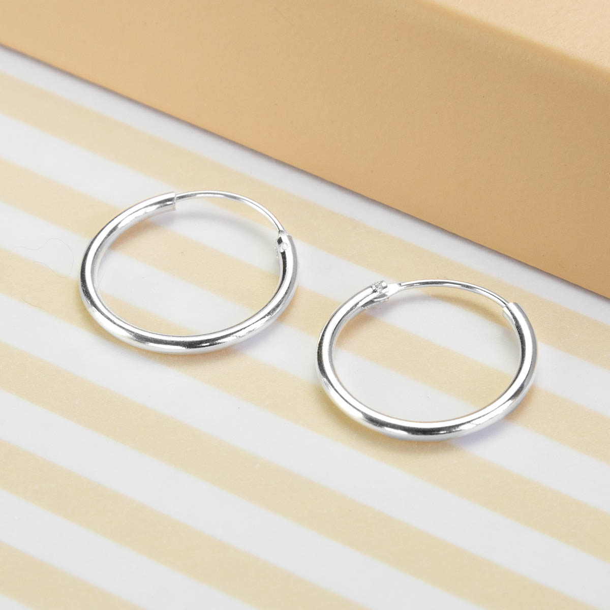 Sterling Silver 20mm Hoop Earrings | Affordable - Martha Jackson